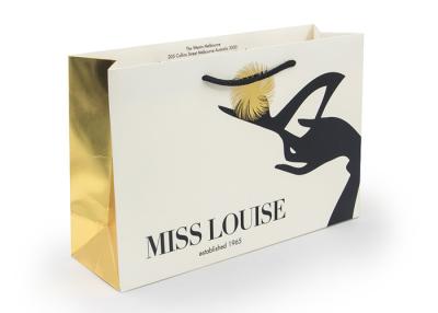 China Custom Gold Hot Stamping Paper Bags with Rope Handles - 3000 MOQ & 3M Monthly Capacity - Eco-Friendly Materials for sale