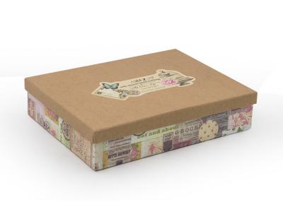 China Custom Eco-friendly Kraft Paper Gift Box with Lid for Shirt & Garment Packaging - 1000pcs MOQ, 500000 Monthly Capacity for sale