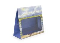 China White Sustainable Kraft Personalised Paper Bags With Transparency Window for sale