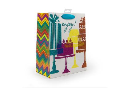 China Custom Sandblasting Twinkle Star Lamination Gift Bags with Ribbon Handle - 80g-350g Paper Options, OEM Available for sale