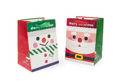 China Custom Full Color Printed Christmas Gift Bags with Glitter - 3,000 MOQ & 3 Million Monthly Capacity - CE Certified for sale