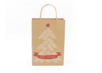 China Custom Handmade Christmas Brown Kraft Paper Gift Bags - 3000 MOQ with BRC & ISO Certification for sale
