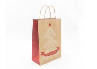 China Custom Handmade Christmas Brown Kraft Paper Gift Bags - 3000 MOQ with BRC & ISO Certification for sale