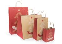China Custom Handmade Christmas Brown Kraft Paper Gift Bags - 3000 MOQ with BRC & ISO Certification for sale