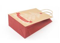 China Custom Handmade Christmas Brown Kraft Paper Gift Bags - 3000 MOQ with BRC & ISO Certification for sale