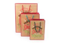 China Custom 350gsm Coated Paper Luxury Christmas Gift Bags with Eco-Friendly Materials - 3,000 MOQ & 3M Monthly Capacity for sale
