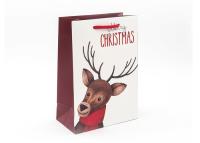 China Custom Christmas Gift Bags with Screen Printing - 3000 MOQ, 80-300gsm Paper Options, 20-25 Day Production for sale