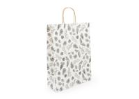 China Luxury Die - Cut Silver Christmas Gift Bags With Twisted Handles OEM Service for sale