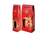 China Custom Two Window Wine Bottle Gift Box - 3000pcs MOQ with 350gsm Artboard Material Options for sale