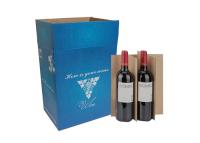 China Custom Corrugated Wine Gift Boxes with 350gsm Artboard & Matt Lamination - 3000pcs MOQ for sale