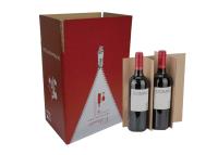 China Custom Corrugated Wine Gift Boxes with 350gsm Artboard & Matt Lamination - 3000pcs MOQ for sale