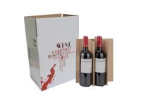 China Custom Corrugated Wine Gift Boxes with 350gsm Artboard & Matt Lamination - 3000pcs MOQ for sale