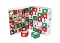 China Custom Luxury Christmas Packaging Calendar Drawer OEM Service - 600g-1600g Cardboard, 1000pcs MOQ, 20-25 Day Production for sale