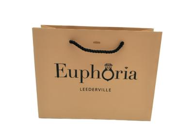 China Custom Printed Recyclable Jewelry Paper Bags with Glossy Lamination - 80g-350g Material Weight & Custom Sizes for sale