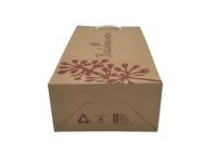 China Custom Brown Kraft Wine Gift Boxes with Rope Handle - 80-300gsm Material Options, MOQ 3,000 Pieces for sale
