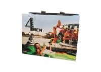 China Luxury Foldable Personalized Paper Shopping Bags Happy Holiday Style for sale