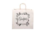 China Custom Christmas Gift Bags with Silver Foil Stamping - 157-350g Paper Options, 3000pcs MOQ for sale