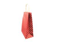 China Red Thick Luxury Christmas Gift Bags with Spot Printing - Custom Sizes 80-300gsm Paper, 3,000 MOQ for sale