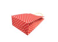 China Red Thick Luxury Christmas Gift Bags with Spot Printing - Custom Sizes 80-300gsm Paper, 3,000 MOQ for sale