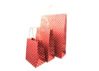 China Red Thick Luxury Christmas Gift Bags with Spot Printing - Custom Sizes 80-300gsm Paper, 3,000 MOQ for sale