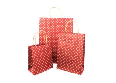China Red Thick Luxury Christmas Gift Bags with Spot Printing - Custom Sizes 80-300gsm Paper, 3,000 MOQ for sale