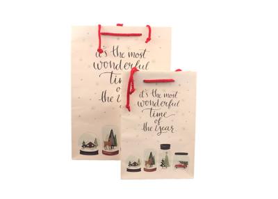 China Custom Luxury Christmas Gift Bags with Rope Handle - 3000 MOQ & 3M Monthly Capacity - OEM Printing Available for sale
