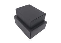 China Custom Natural Black Kraft Paper Cardboard Shipping Boxes with Tray - 350gsm Artboard, MOQ 3000pcs for sale