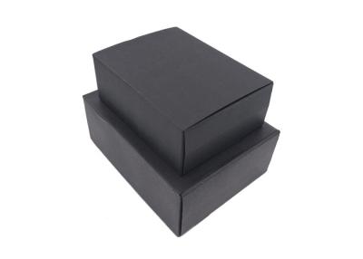 China Custom Natural Black Kraft Paper Cardboard Shipping Boxes with Tray - 350gsm Artboard, MOQ 3000pcs for sale