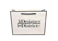 China Custom White Paper Gift Bags with Rope Handles for Jewelry - 80-300gsm Material Options, MOQ 1000 Units for sale