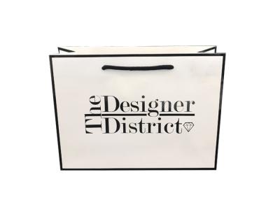 China Custom White Paper Gift Bags with Rope Handles for Jewelry - 80-300gsm Material Options, MOQ 1000 Units for sale