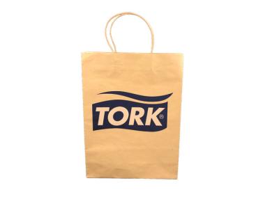China Custom Logo Eco-Friendly Kraft Paper Gift Bags with Handles - 80g-350g Material Options & 15-25 Day Production for sale
