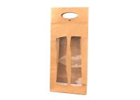 China Custom 2-Bottle Wine Gift Box with Clear Window | 80-300gsm Kraft Paper | MOQ 3000 Units for sale