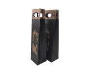 China Custom Eco Kraft Paper Wine Gift Bag with Die-Cut Handle - 80-350gsm Paper Options, 3,000 MOQ for sale