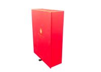 China Custom Luxury Red Cosmetic Box Packaging with Magnetic Closure - 170-2000gsm Materials & 20-25 Day Production for sale