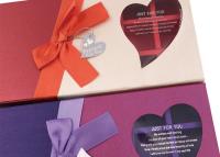 China Luxury Rectangular Chocolate Presentation Boxes with Ribbon & Window - Custom Sizes 800-1200g Materials - 300,000pcs Monthly Capacity for sale