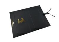 China Custom Matte Black Rectangle Gift Folding Paper Box with Hot Stamping Logo - 1000pcs MOQ, 300000 Monthly Capacity for sale