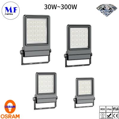 China IP66 IK08 LED Flood Light Projector with Sensor CCT Power Adjustable 30W-300W for Outdoor for sale