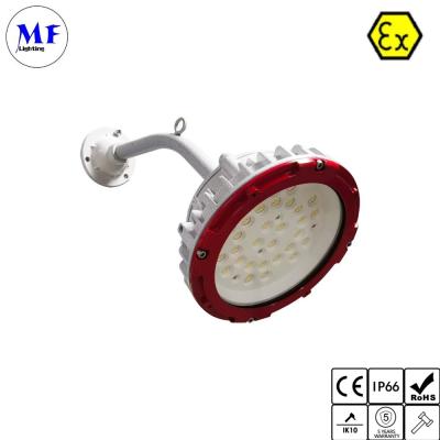 China 20W-100W Ex LED Explosion Proof Light With IP66 IK10 Tempered Glass Stainless Steel Aluminum for sale