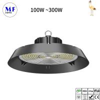 China 150W-300W IP66 UFO LED High Bay Light With Emergency Kit Battery For Sports Arena Indoor Stadium Parking Garage for sale