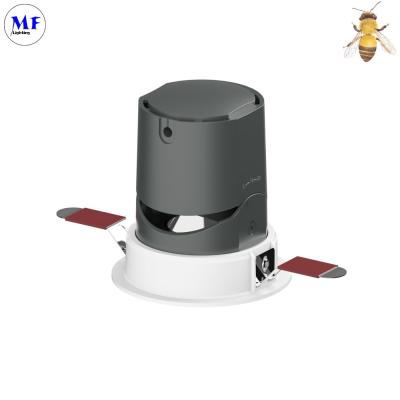 China Round Shape IP40 18W Grey Aluminum Housing 100lm/W 3CCT Cutting Size 55/75/100mm LED Indoor Spotlight Down Light for sale