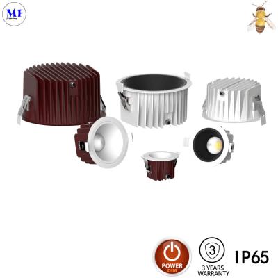 China High Power COB LED Down Light Dimable 15W 30W 5 Inch 60W 8 Inch Bathroom Recessed Ceiling Downlight IP65 Waterproof Spot for sale