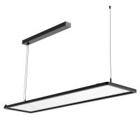 China 50W 60W Dimmable Ceiling Hanging Indoor Office Light Mirror Transparent LED Pendent Panel Light With Black White Silver for sale