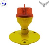 China Red Aeronautical LED Aviation Obstruction Light for Long-lasting Marking Obstacles  with Yellow color and Aluminum for sale