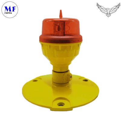 China Red Aeronautical LED Aviation Obstruction Light for Long-lasting Marking Obstacles  with Yellow color and Aluminum for sale