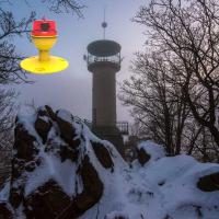 China Red Aeronautical LED Aviation Obstruction Light for Long-lasting Marking Obstacles  with Yellow color and Aluminum for sale