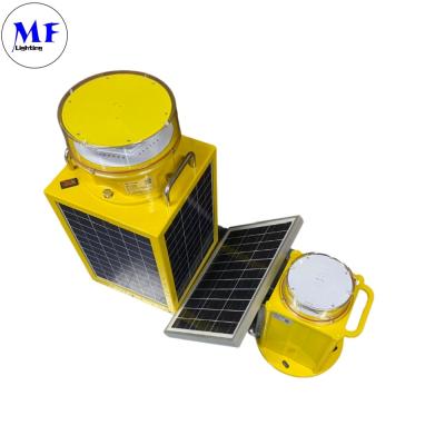 China Solar Power LED Aviation Light With Red Green Yellow White Blue Flashing Navigation Marine Sea Boat Warning for sale