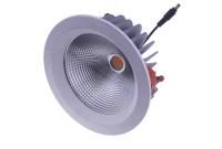 China 40WATT Waterproof IP65 COB LED Down lights 100Lumen/W , CRI>85 , 6 Inch , White Housing for sale