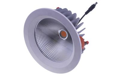 China 40WATT Waterproof IP65 COB LED Down lights 100Lumen/W , CRI>85 , 6 Inch , White Housing for sale