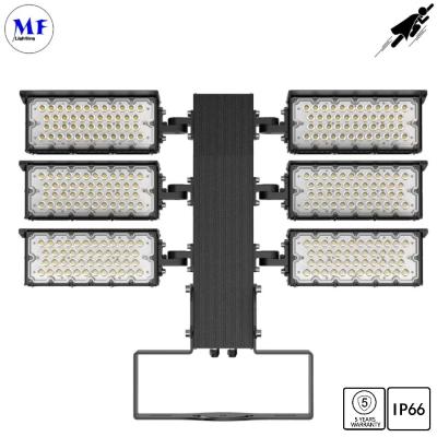 China 900W Aluminum Stadium LED Flood Ligh IK08 High Protection IP66 Waterproof Dustproof 165lm/W Ra70 For Airport Hangers for sale