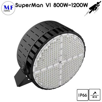 China 800W IP66 Stadium LED Flood Light Dustproof Waterproof High Protection IK10 20Deg 160LM/W 2700K-6000K For Tennis Course for sale